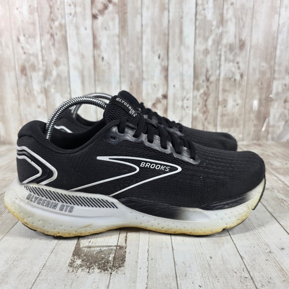 Brooks | Shoes | Brooks Glycerin Gts 2 Womens 1 Wide Black White ...